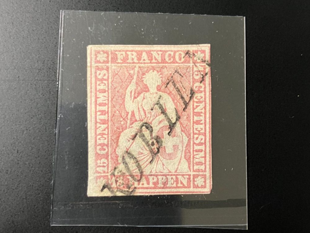 Strubel 1856, Kat. 24 F, Stempel Koblenz, KP 450.-- (Gebraucht) in Würenlos für CHF 55 – mit ...