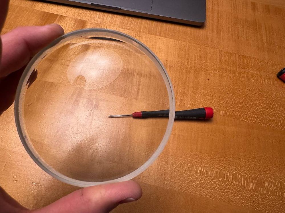 Konkave Linse aus glas - 100mm Durchmesser (Gebraucht) in Hörhausen für ...