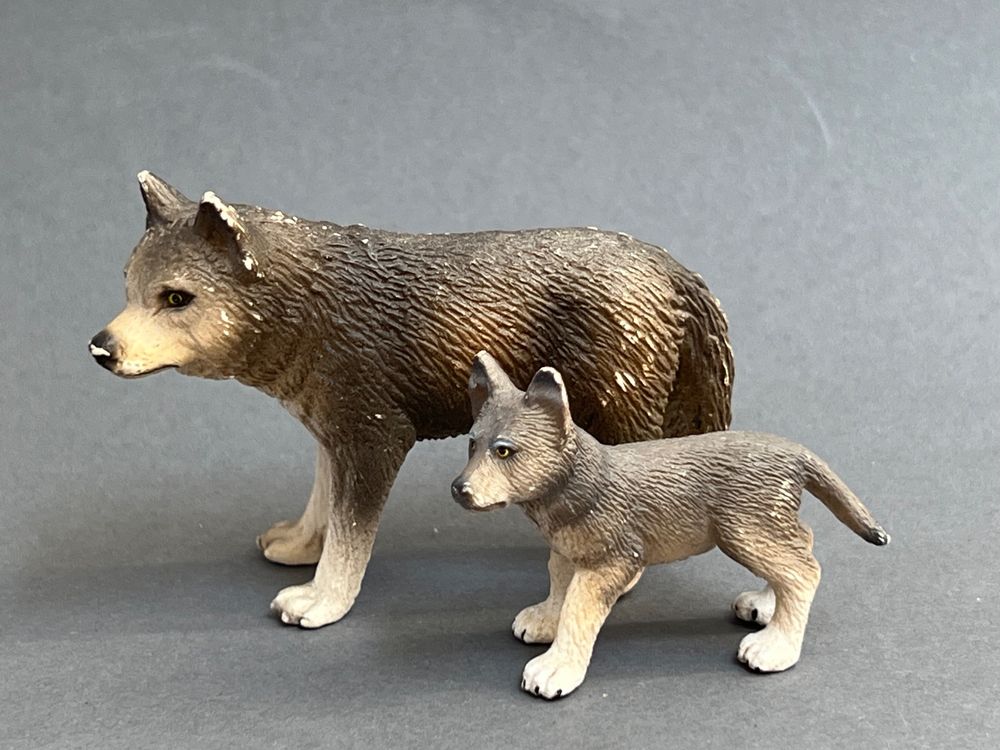 Schleich Wolf 14249 mit Welpe (Gebraucht) in Ennetbaden für CHF 14 – mit Lieferung auf Ricardo ...