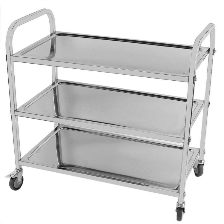 Transportwagen Servierwagen Rollwagen mit 4 Rollen 3 Böden | Kaufen auf ...