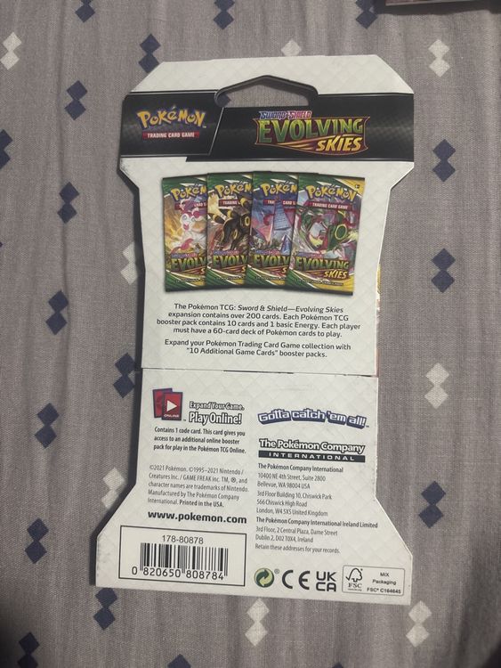 Pokémon Evolving Skies Booster Pack - Neuf Scellé d'été! (Neuf avec emballage d'origine) à ...