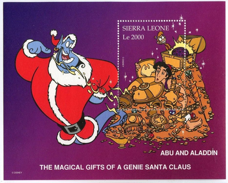 Block Walt Disney. Aladdin. Sierra Leone (Neu und originalverpackt) in ...