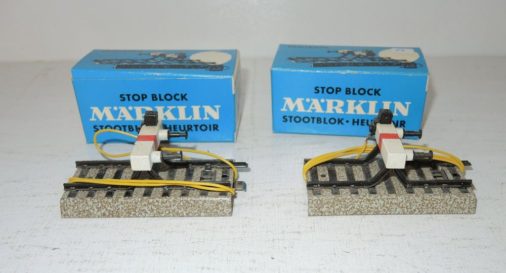 2 Märklin M-Gleise Prellbock 7191 mit Beleuchtung | Kaufen auf Ricardo