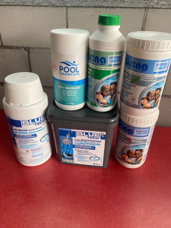 Pool-Pflege Set, Chlor, PH+, PH- Granulat, komplett! (Gebraucht) in ...
