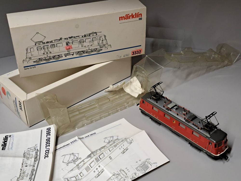 wunderschöne rote Ae 6/6 von Märklin 3332 in OV (Gebraucht) in ...