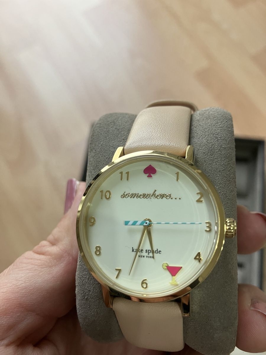 Kate Spade Damenuhr - Besonderes Design mit Cocktail um 17h (Gebraucht ...