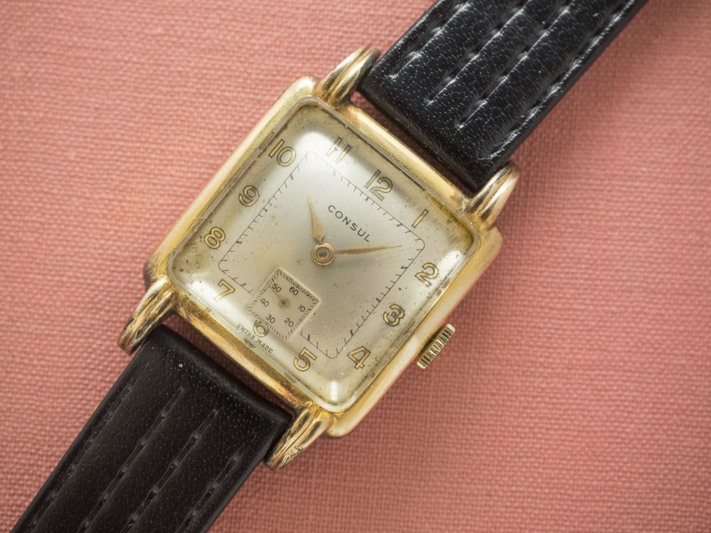 rare Consul Armbanduhr 50s vintage Tank Tonneau dress watch (Gebraucht ...