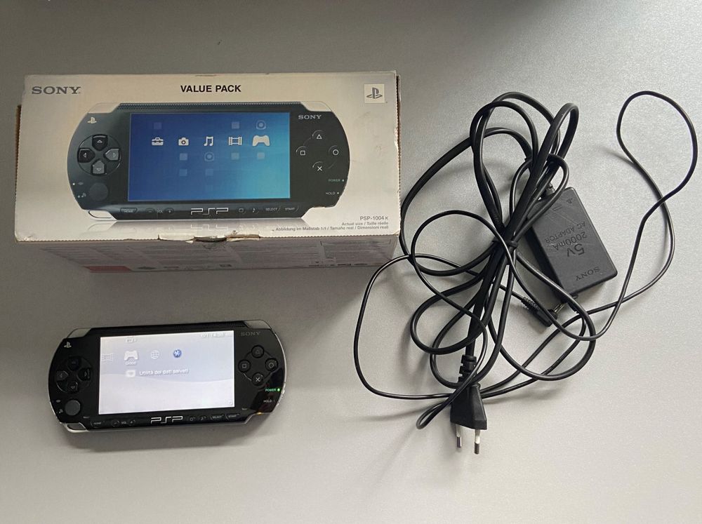 PSP Console (Not Load Games) + OVP BOX, & AC power Adapter | Kaufen auf ...