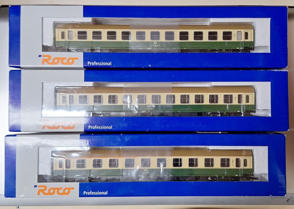 Roco 45511+45512 - 3 DR Halberstädter H0/DC (sehr selten)! (Neu (gemäss ...