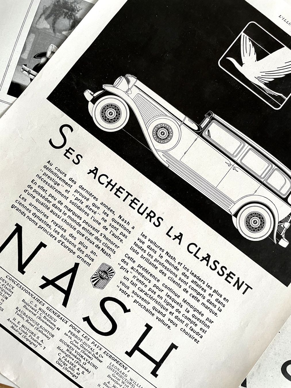 Nash Cars - 3 Alte Werbungen / Anciennes publicités 1931 (Gebraucht) in ...