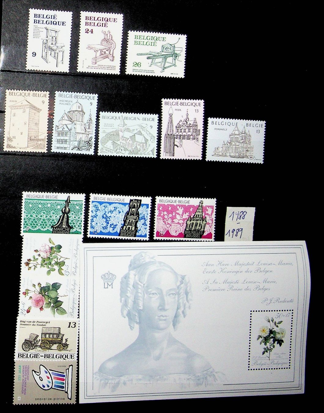 EUROPE BELGIQUE BEAUX TIMBRES NEUFS** 1988-9. COTE 19€/ JA55 (Neuf ...