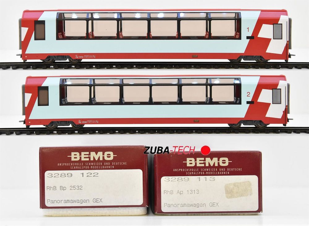 Bemo 2x Panoramwagen "GEX" RhB H0m GS OV (Neu (gemäss Beschreibung)) in St. Gallen für CHF 111 ...