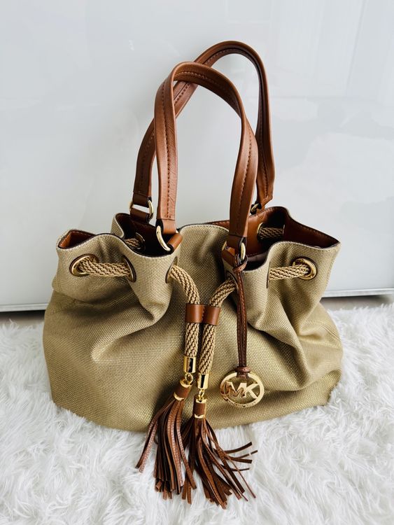 Michael Kors Tasche - Gold Braun mit Fransen | Kaufen auf Ricardo