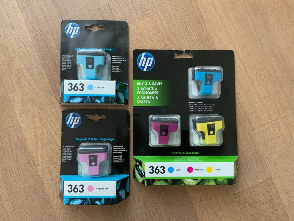 HP DRUCKERPATRONEN 363 5x set (Neu und originalverpackt) in Jonen für ...