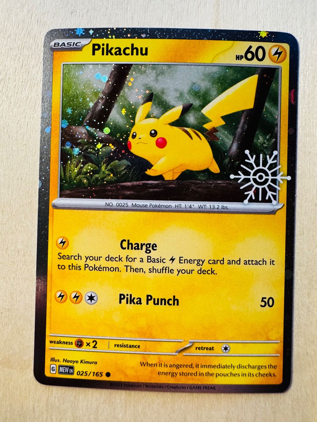 Carte Pokémon Pikachu MEW 025/165 NM EN STAMP (Neuf (Voir description ...