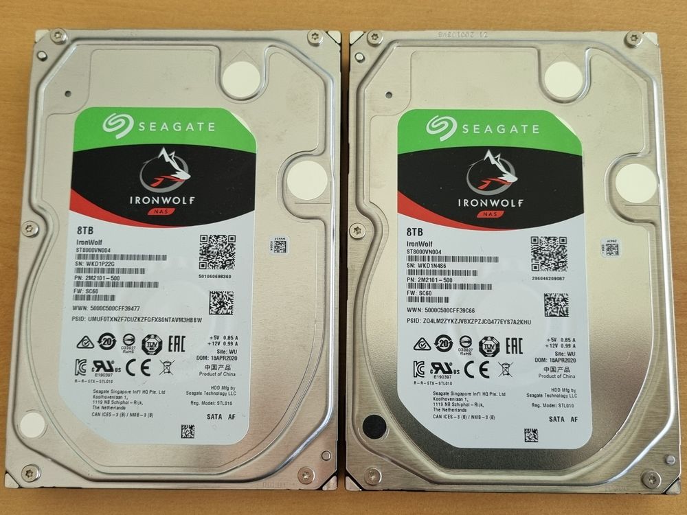 2 Stück Seagate Ironwolf NAS 8TB Server-HDDs ST8000VN004 | Kaufen auf ...