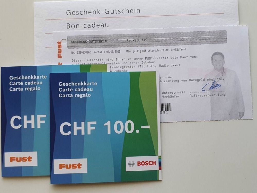 Fust Gutschein CHF 100.- (10% günstiger) (Neu und originalverpackt) in Hitzkirch für CHF 95 ...