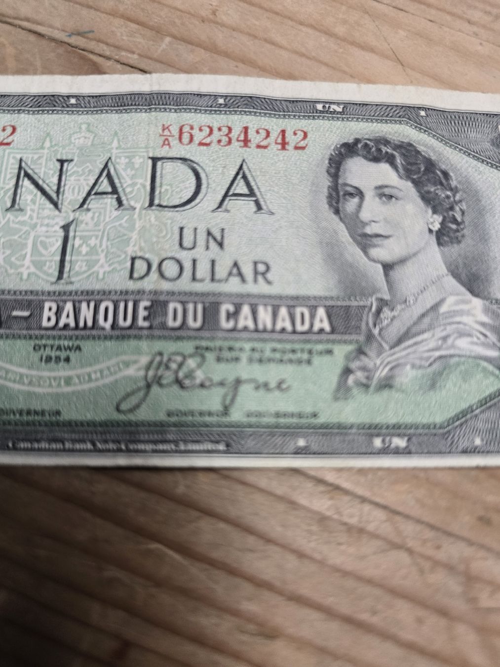 Kanada 1 Dollar DEVILS FACE RARE BANKNOTE 1954 (Gebraucht) in Pfäffikon ...
