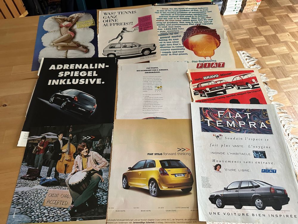 FIAT AUTO tolle rare Reklamen inkl. originale aus den 60's (Gebraucht ...