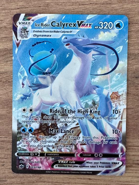 Ice Rider Calyrex VMAX Alt Art Pokemon Chilling Reign CRE203 (Gebraucht ...