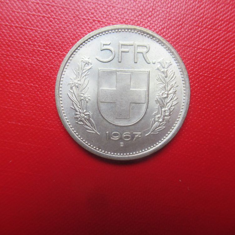 SILBERMÜNZE 5 FRANKEN 1967 - NEU - UNZIRKULIERT (Neu (gemäss Beschreibung)) in Moosseedorf für ...