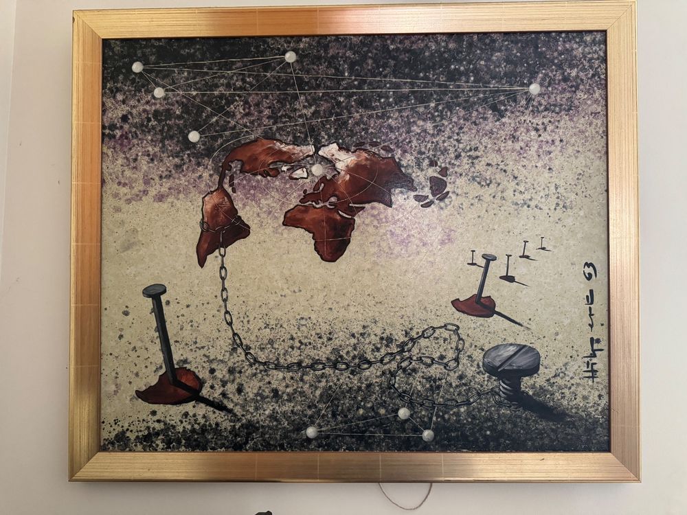 "Zerbrochene Weltkarte“ – Originalgemälde von M. Hilpert (Gebraucht) in Rüti ZH für CHF 750 ...