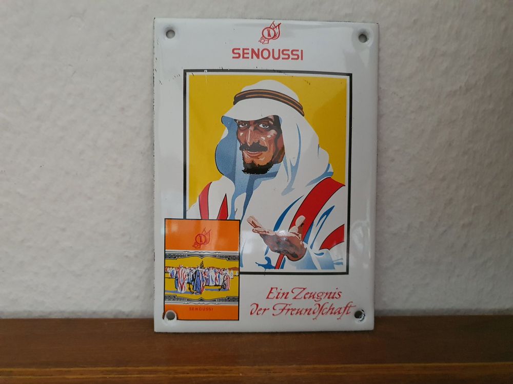 Emailschild Senoussi Zigaretten Emaille Schild Reklame Retro | Kaufen ...