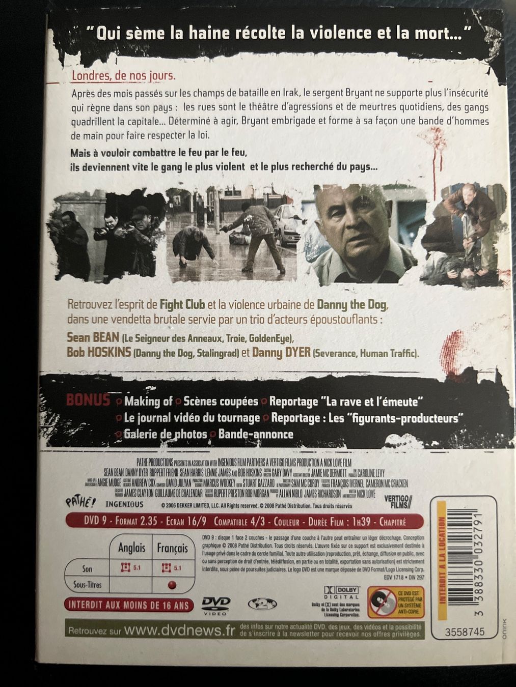 Outlaw, FR EN Danny Dyer, Sean Bean, Bob Hoskins (Gebraucht) in ...