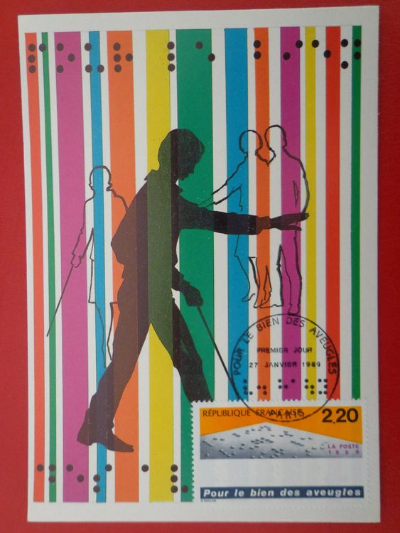 Maximumkarte MK 1989 Frankreich Bien-être des aveugles (Neu (gemäss Beschreibung)) in Le Locle ...