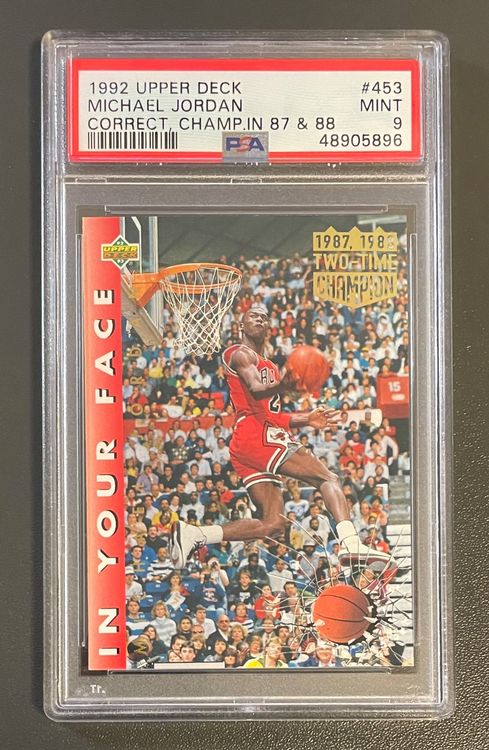 NBA Michael Jordan 1992 Upper Deck Slam Dunk Card PSA 9 | Kaufen auf ...