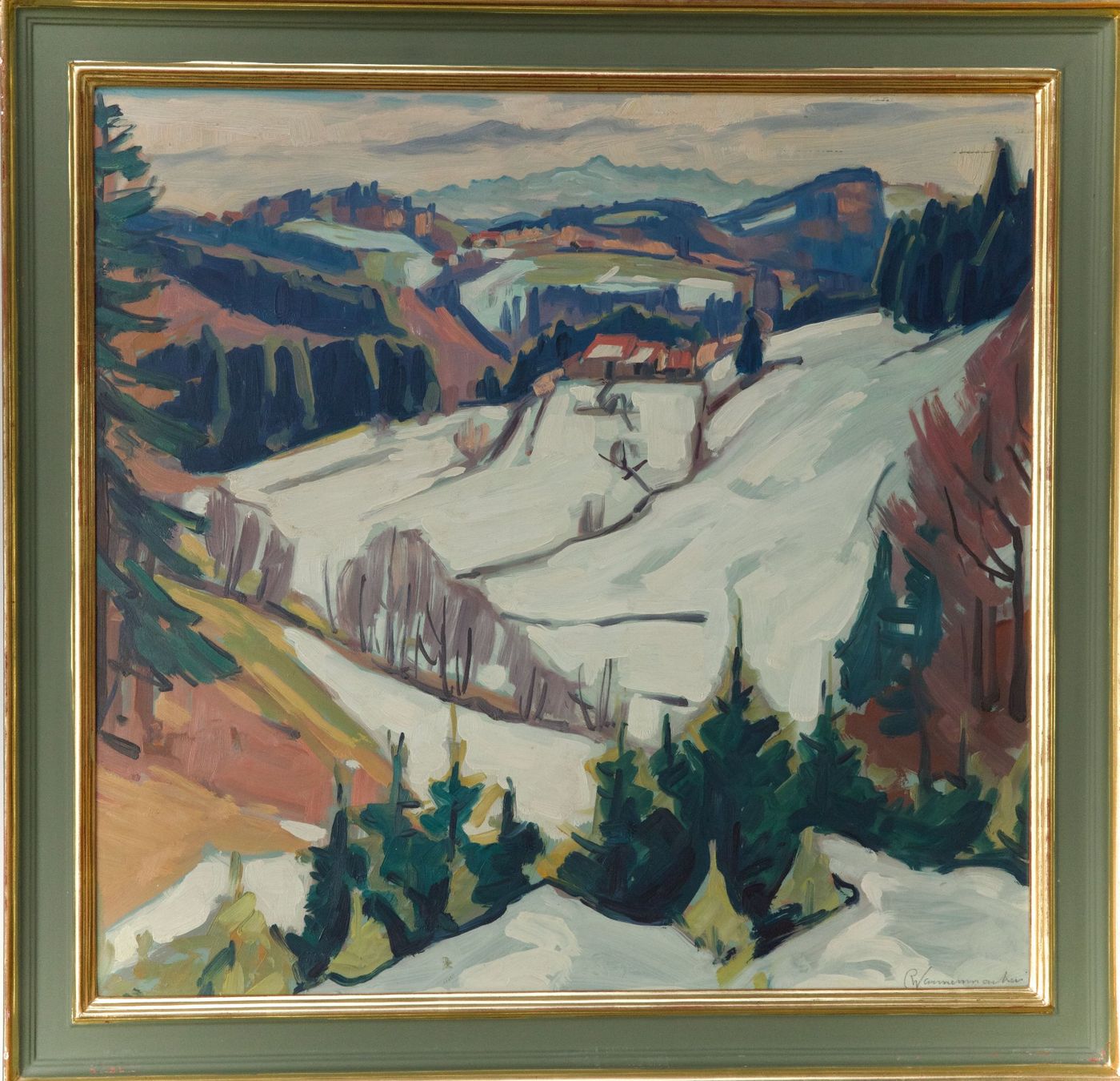 Richard Wannemacher, Blick auf den Säntis im Winter (Gebraucht) in ...
