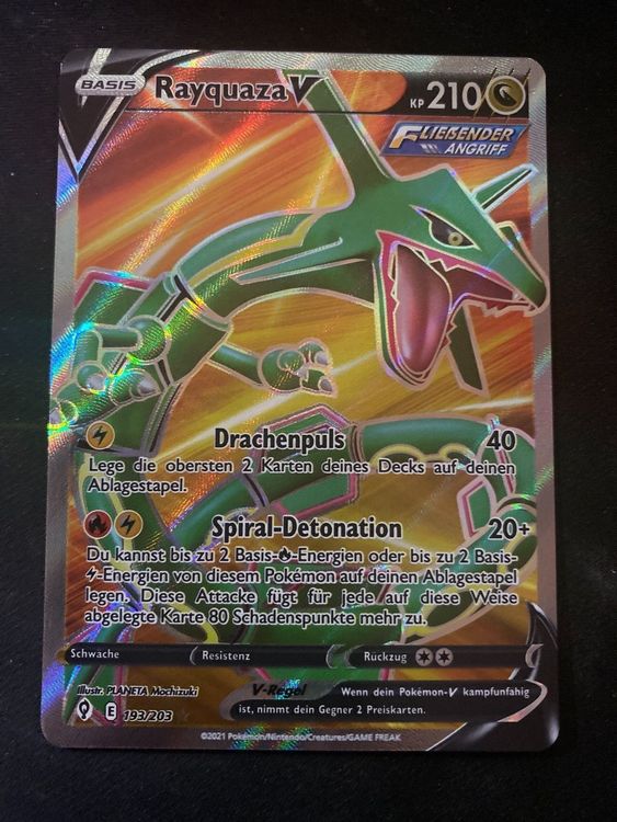 Pokemonkarte Rayquaza V Fullart (Neu (gemäss Beschreibung)) in Neuhausen für CHF 35 – mit ...