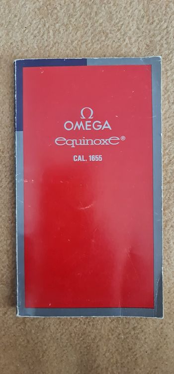 OMEGA Equinoxe Betriebsanleitung, Caliber 1655 (Gebraucht) in ...