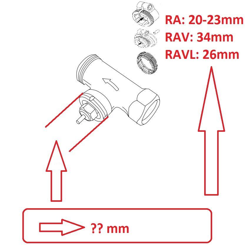 1x Adapter für Danfoss Heizungsventilantrieb Thermostat RAVL (Neu und ...