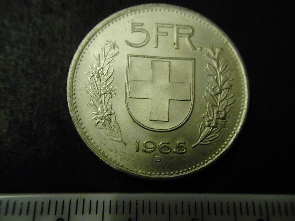 Schweiz 1965, 5 Franken - Silber (Gebraucht) in Hinterforst für CHF 7 – mit Lieferung auf ...