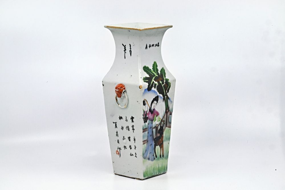 Antike Porzellanvase, handbemalt, China, ca. 1900er (Gebraucht) in Zürich für CHF 100 – mit ...