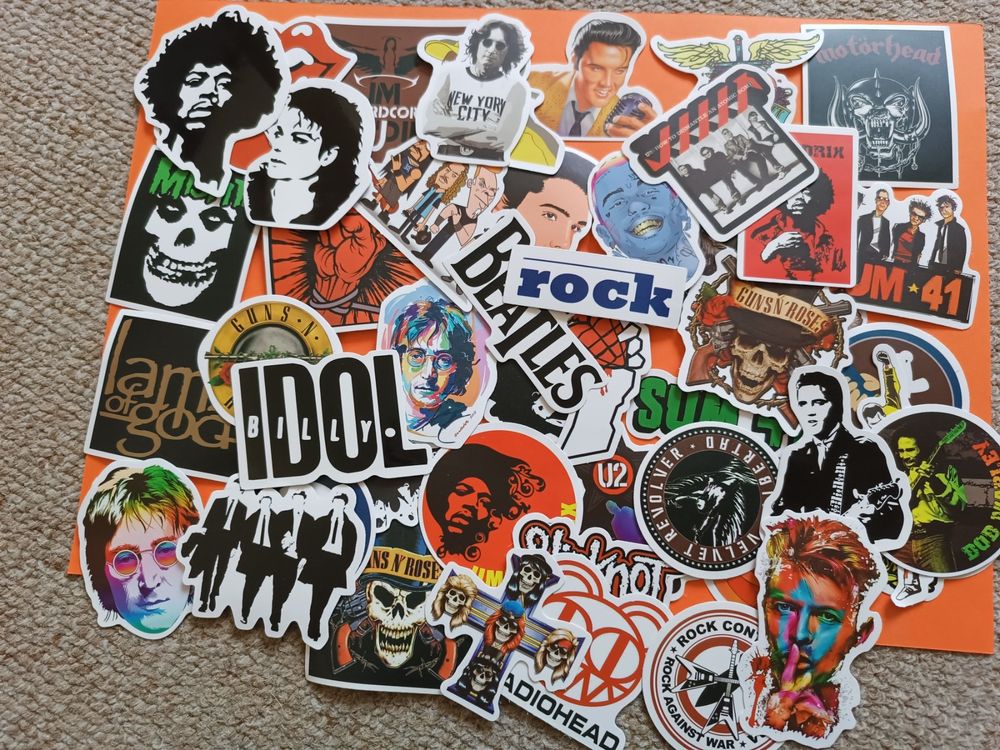 50x Sticker Rock History Bands (Code Rock) | Kaufen auf Ricardo