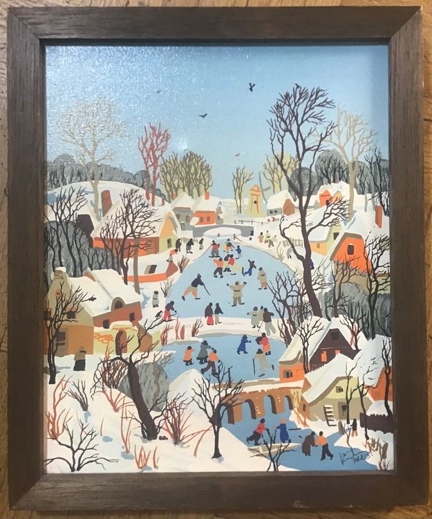 Naive Winterlandschaft Gemälde Unleserlich Signiert (Gebraucht) in Root für CHF 10 – mit ...