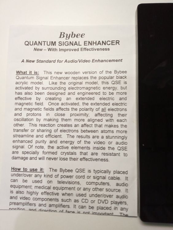 Hifi tuning Bybee Quantum Signal Enhancer Audio (Neu (gemäss ...
