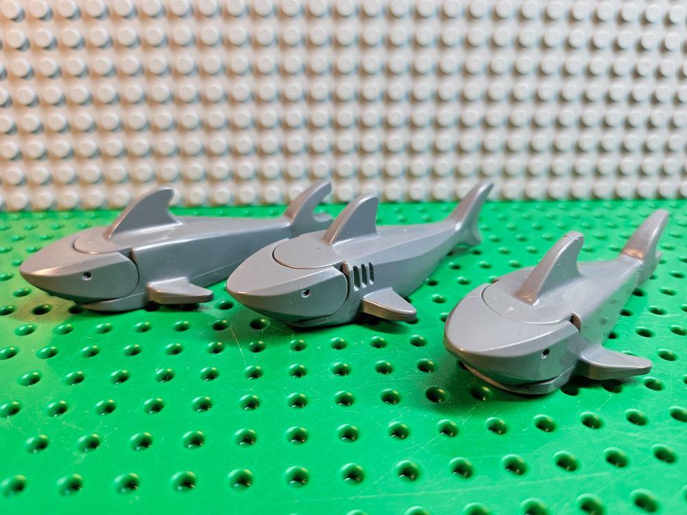 3 Lego - Tiere, Hai mit Lochhaugen, Stanzaugen | Kaufen auf Ricardo