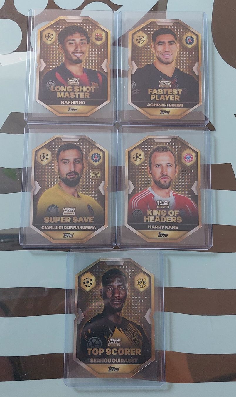 5x Topps Match Attax 2025/26 Chrome Shield Karten Lot - MINT (Neu ...