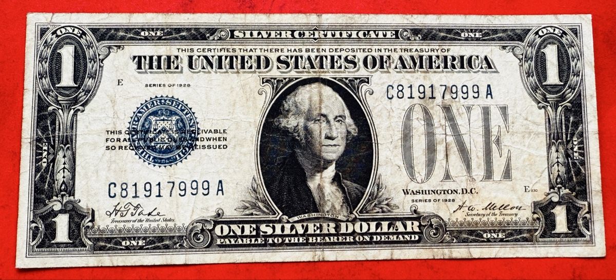 1 Dollar Silberzertifikat Banknote, 1935 E,Schön (Gebraucht) in ...