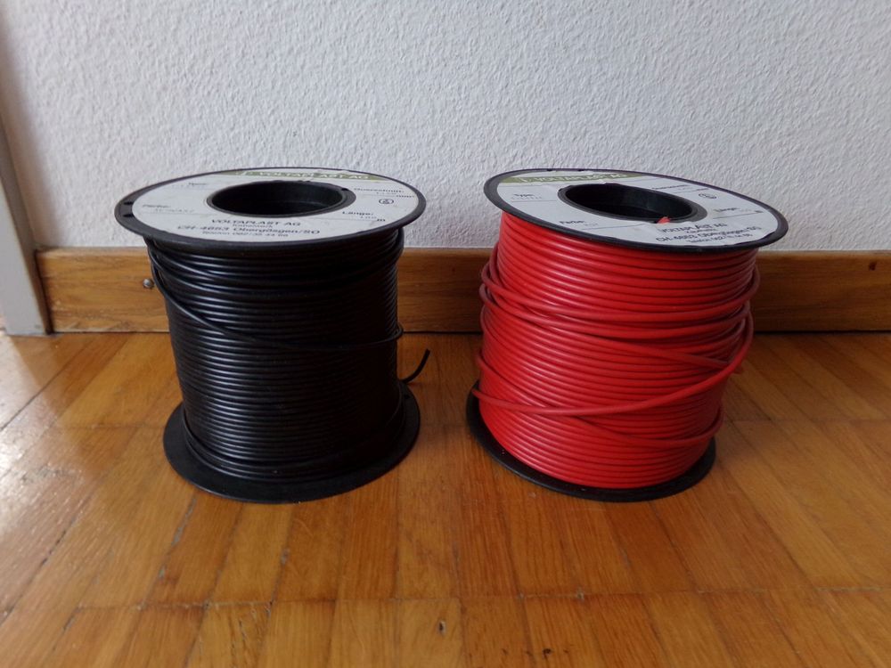 Litze Rest Rollen schwarz 1,5 mm2 rot 2,50 mm2 set 8 (Gebraucht) in ...