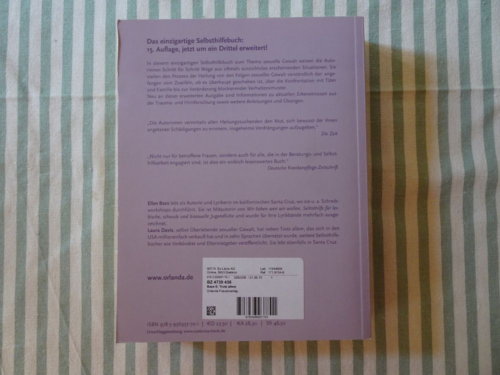Ellen Bass - Trotz allem - Wege zur Selbstheilung - B141 (Gebraucht) in Küssnacht am Rigi für ...