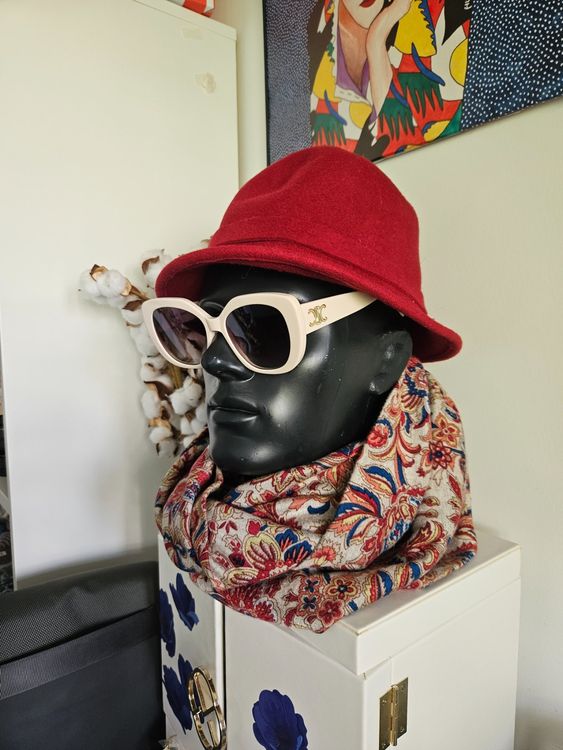 Retro 50's Wool bucket hat in wine color (Neu (gemäss Beschreibung)) in ...