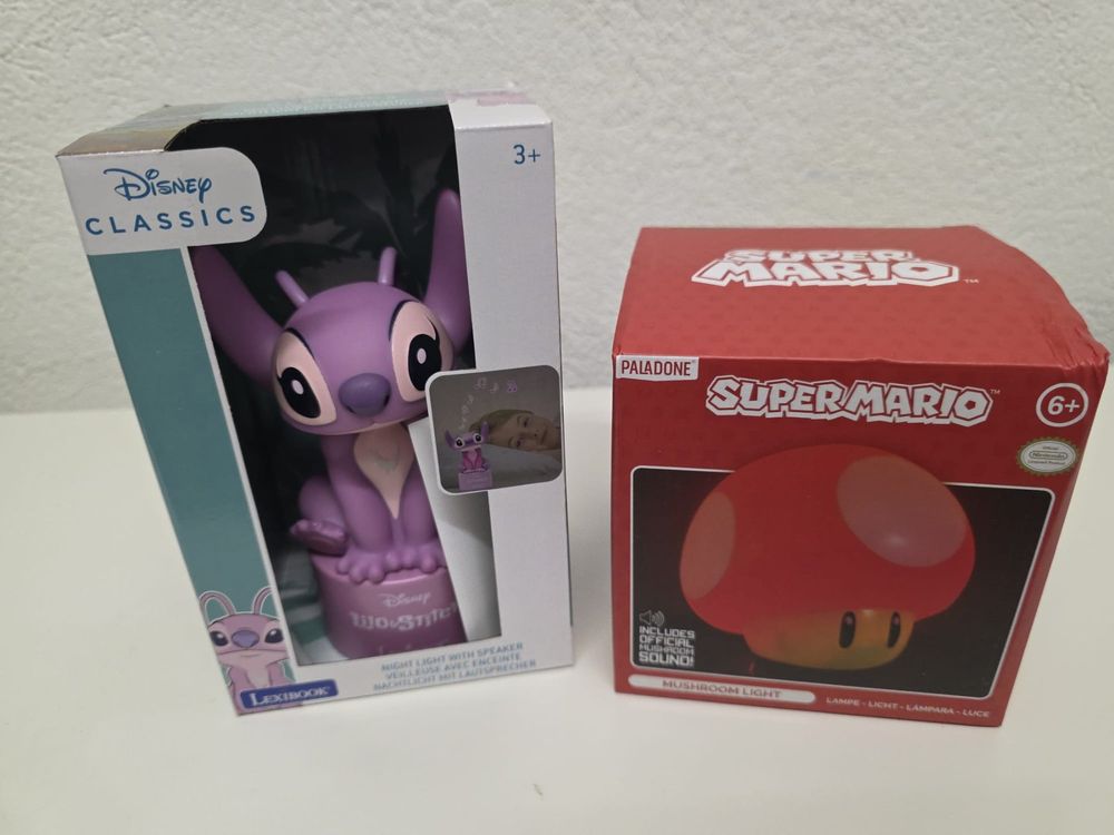 2 Nachtlichter Lilo&Stitch / Mario Bros NEU (Neu und originalverpackt ...