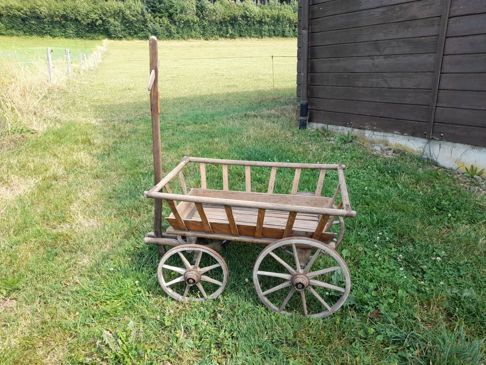 Charette en bois ancienne petit char | Kaufen auf Ricardo
