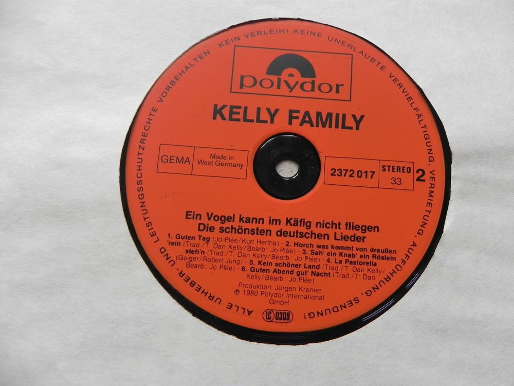 LP Irische Folk Pop Group Kelly Family 1980 schönsten Lieder (Gebraucht) in Siebnen für CHF 13 ...