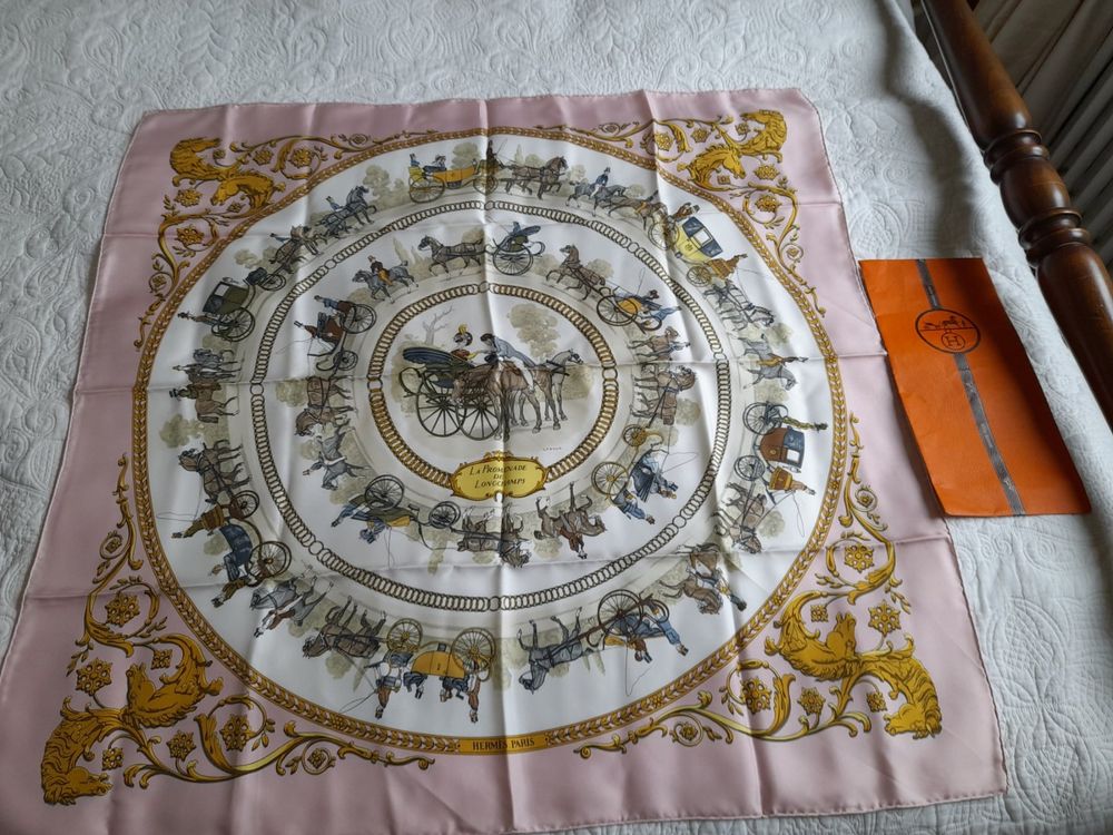 HERMÈS FOULARD VINTAGE 70ER JAHRE SCHWERE SEIDE 89x89 CM (Neu (gemäss ...