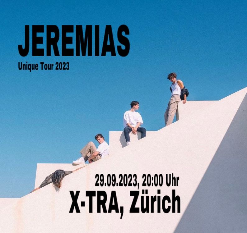 2x Stehplatzticket für Jeremias am 29.9.23 im X-TRA, Zürich (Neu und ...
